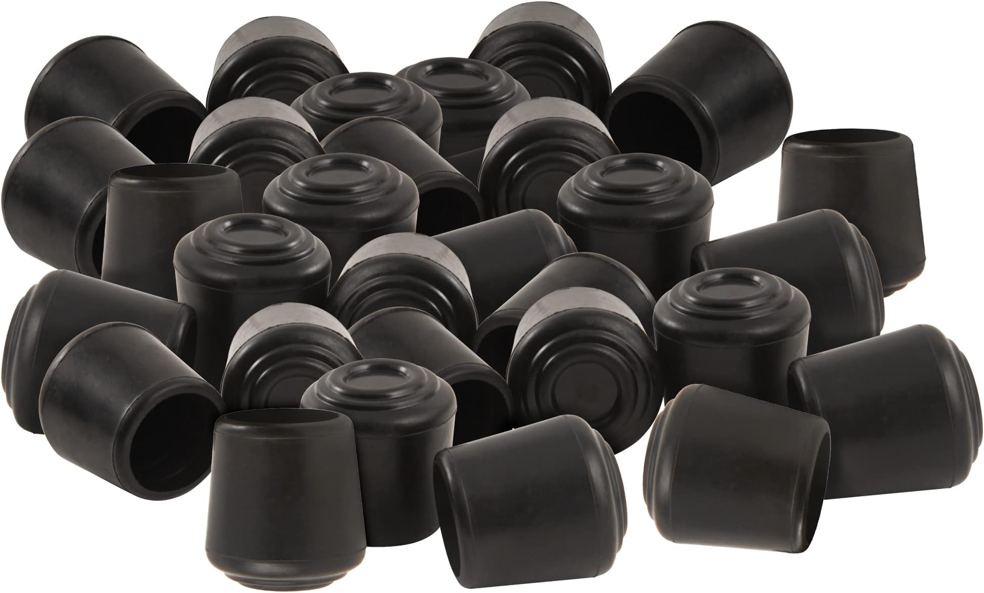 50pcs Chair Leg Cap Tips,Vankcp 7/8 inch Rubber Black Round Anti Slip ...