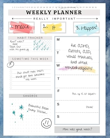 The Weekly Planner for ADHD: Executive Function Planning for ADHD ...