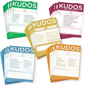 Amazon.com : Kudos Notes Assorted Set of 40 (5 Styles) : Office Products