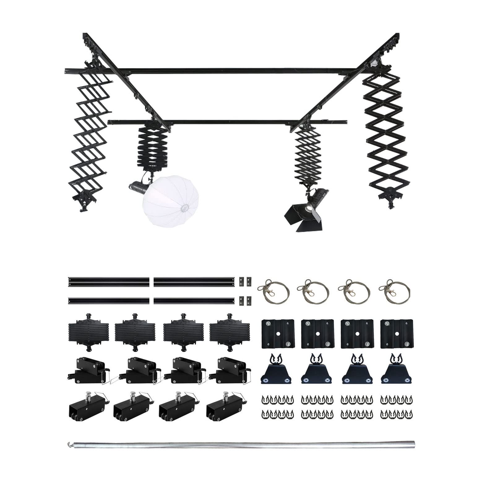 Buy 59" x 59" Pantograph Studio Ceiling Rail System Complete Kit with ...