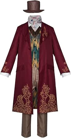 Amazon.com: Hugoqak Adult Willy Costume Chocolate Factory Costume Men ...