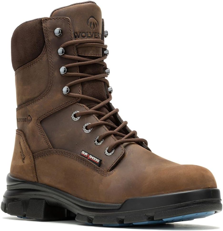 Amazon.com | WOLVERINE Men's DuraShocks Sr Icon Waterproof CarbonMax 8 ...