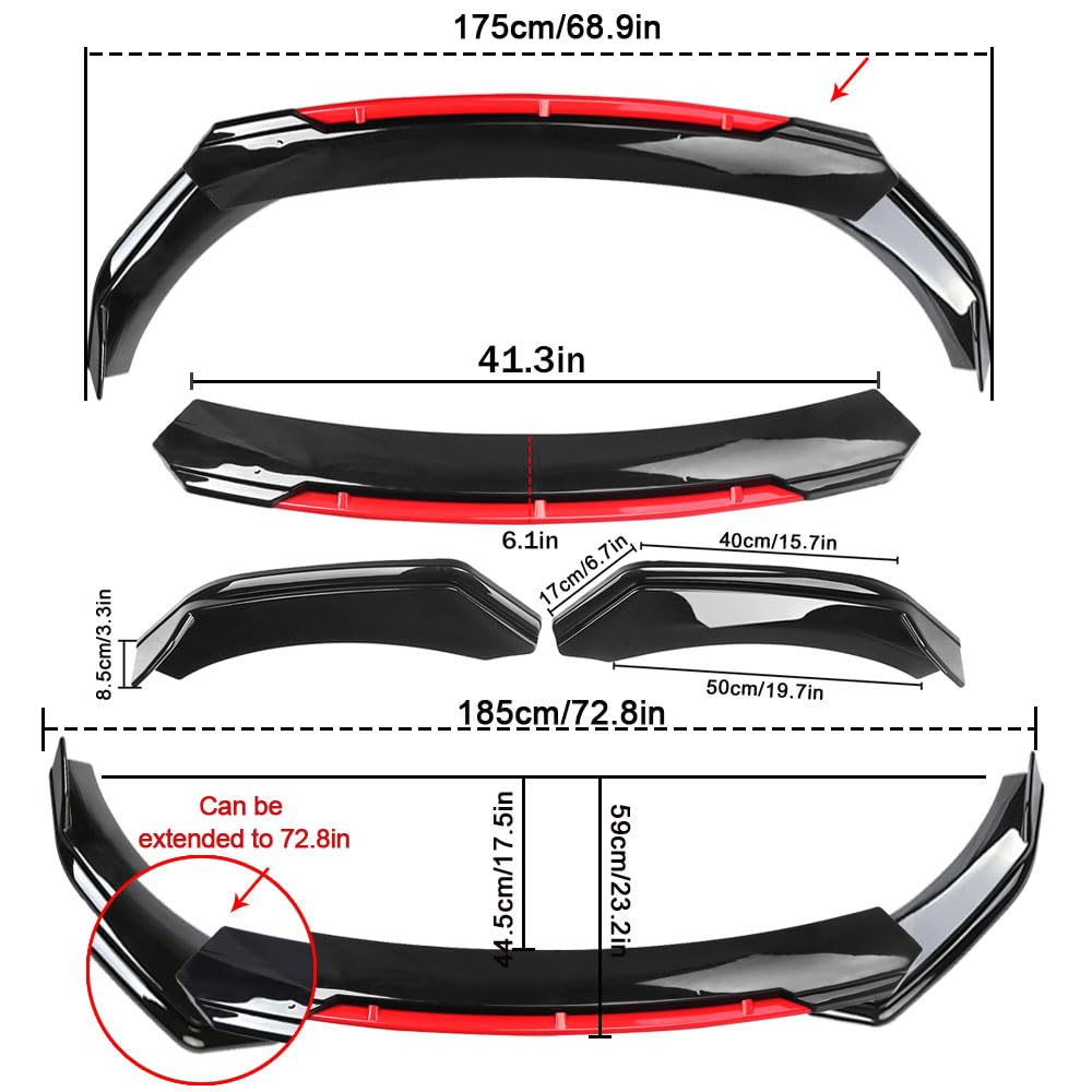 Lowering Springs For Toyota Prius Carbon Fiber Front Bumper Lip Spoiler ...