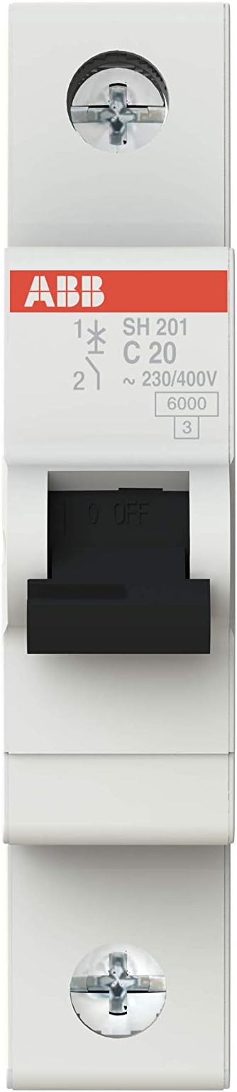 Abb Miniature Circuit Breakers Mcb | Sh201 Series 6Ka Single Pole Breaker | Made In Germany (20A ...