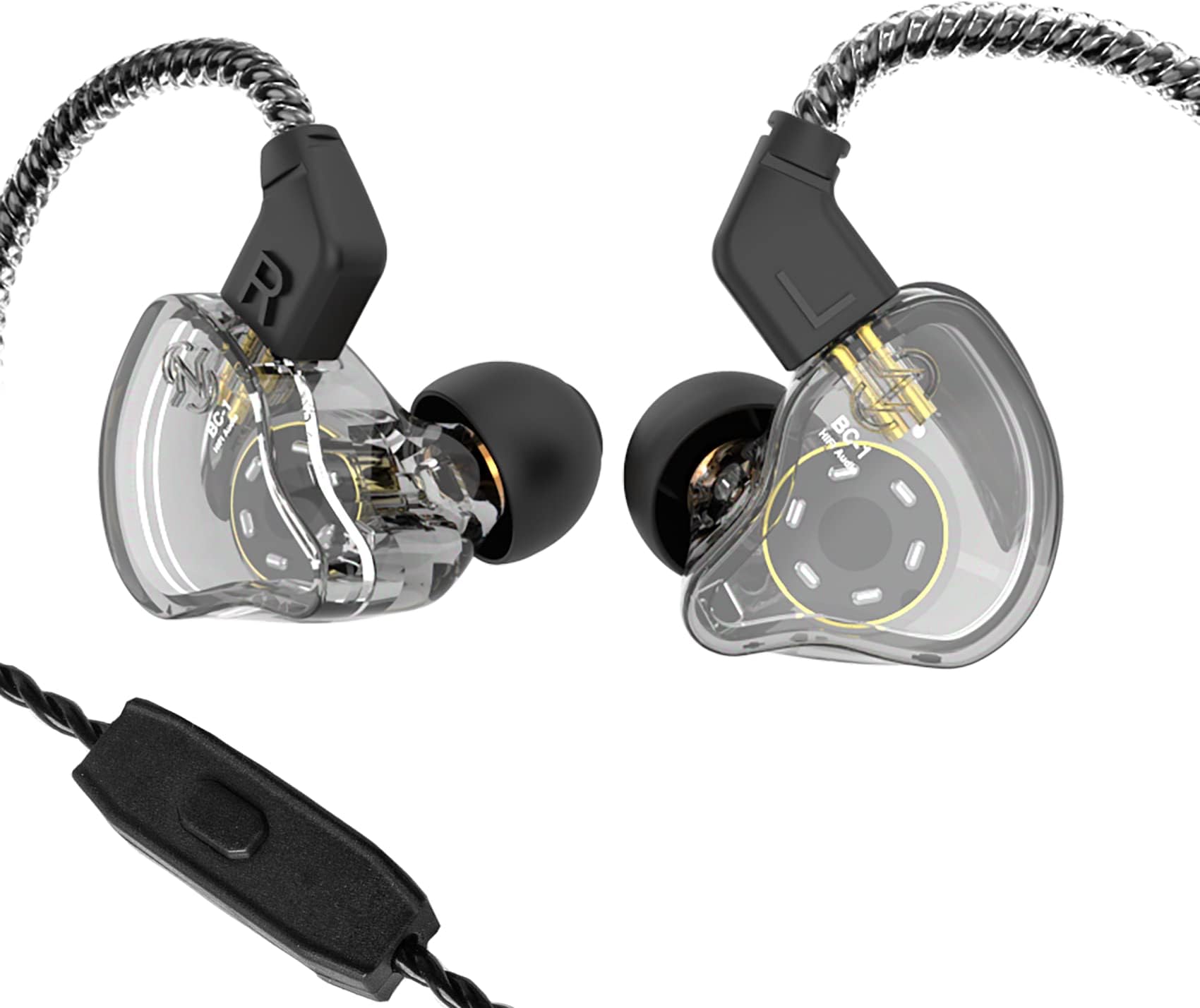 Yinyoo KZ ZSN PRO Wired Earphones with Microphone, Hybrid 1BA+1DD in ...