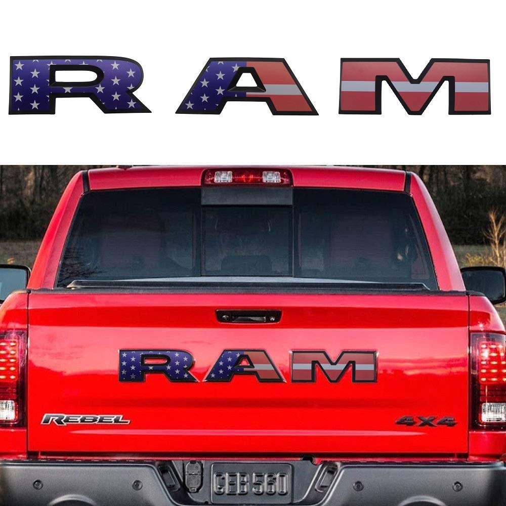 3d Emblem For Tailgate Ram Letters Badge Nameplates Car Sticker ...
