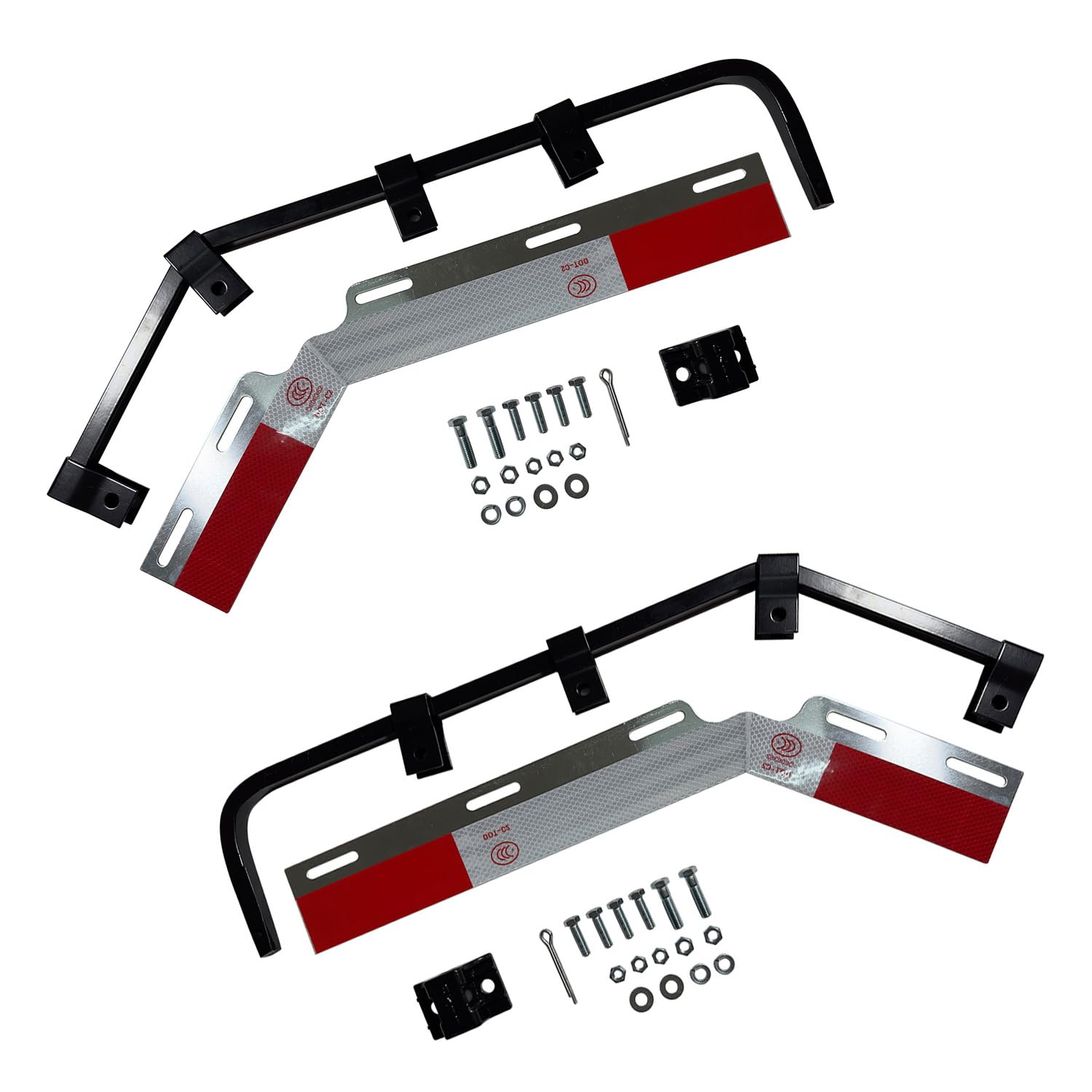 Snapklik.com : Pair Angle Down Bar Mud Flap Hangers Bracket Angled 28"