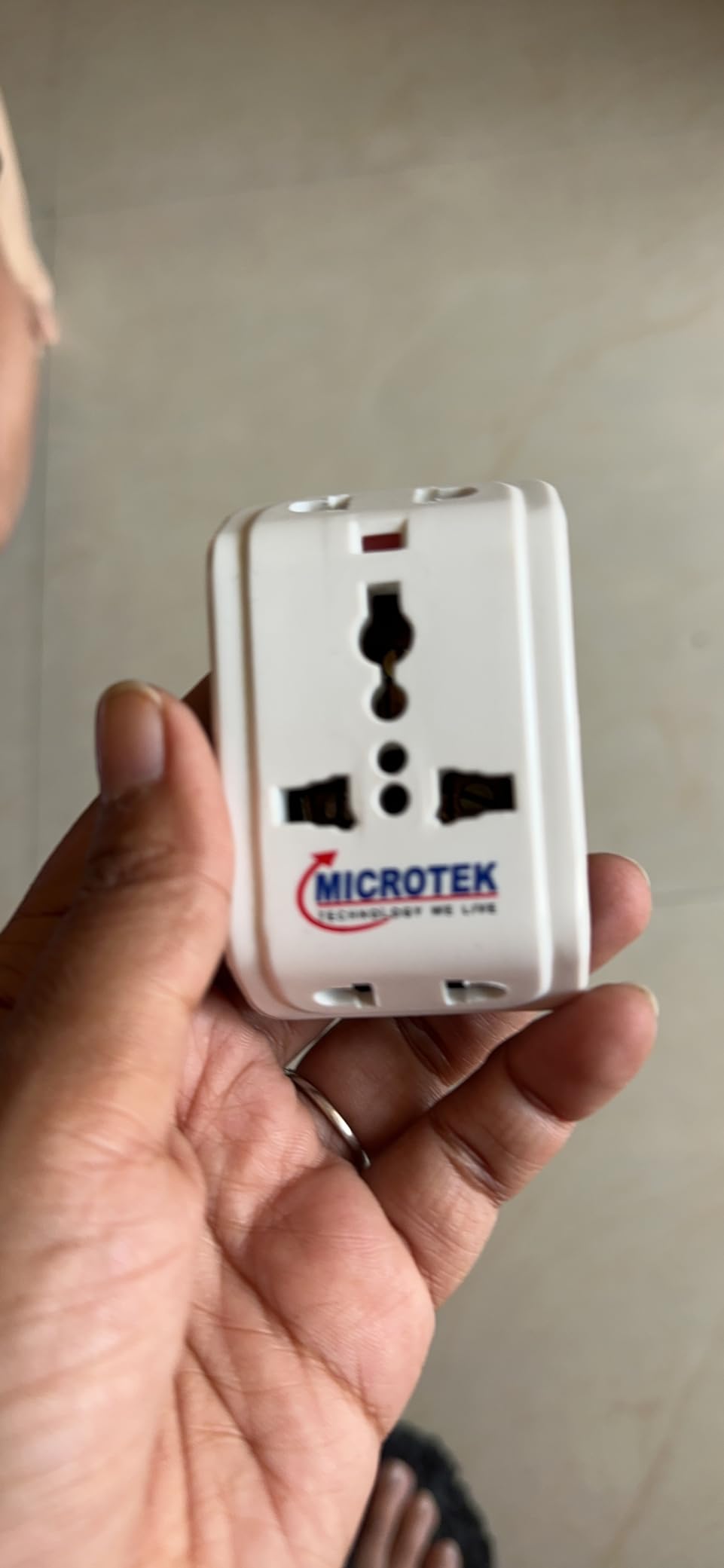Microtek 3-Pin Universal Multi Plug Adaptor (6A, 240V~), White & Black ...