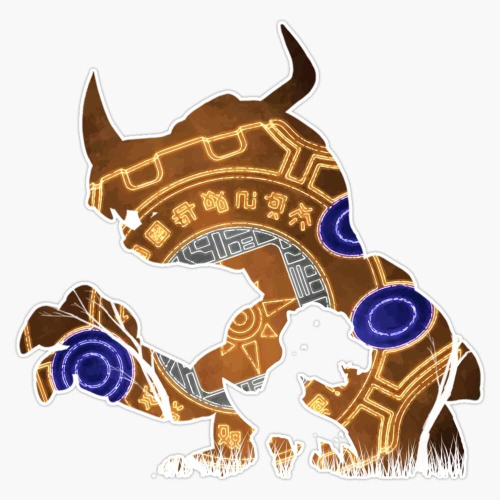 Amazon.com: Greymon and Agumon Digivolution Courage Set Silhouette ...