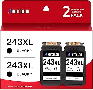 HOTCOLOR PG-243XL(245XL) ts3420 Ink cartridges PG243 Replacement for ...