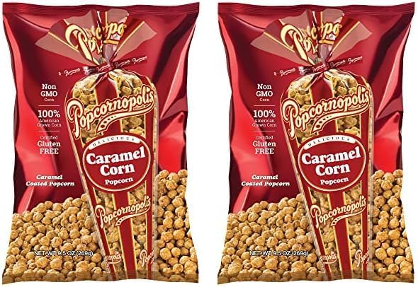 Amazon.com: Popcornopolis Gourmet Caramel Corn Popcorn, Popped Popcorn ...