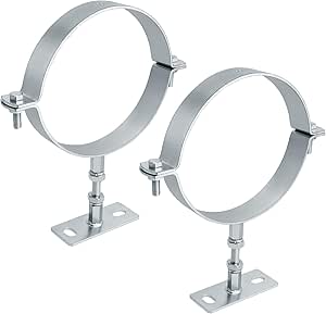 2 Pcs 6 Inch Heavy Duty Adjustable Pipe Bracket,Heavy Duty Split Ring ...