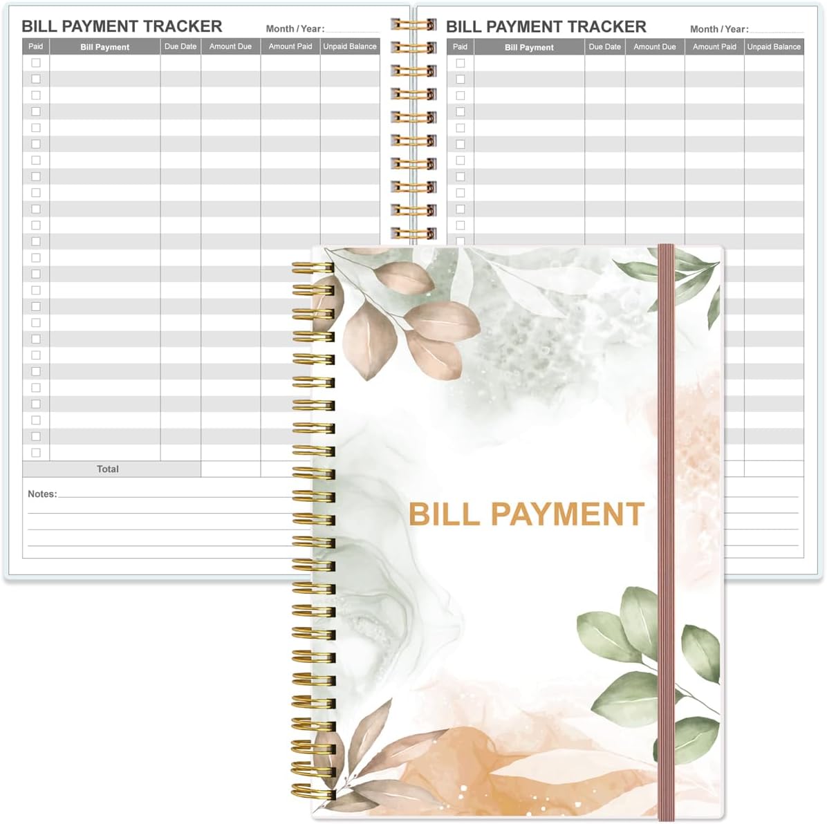 Amazon.com : Bill Payment Tracker Notebook - Monthly Bill Organizer ...