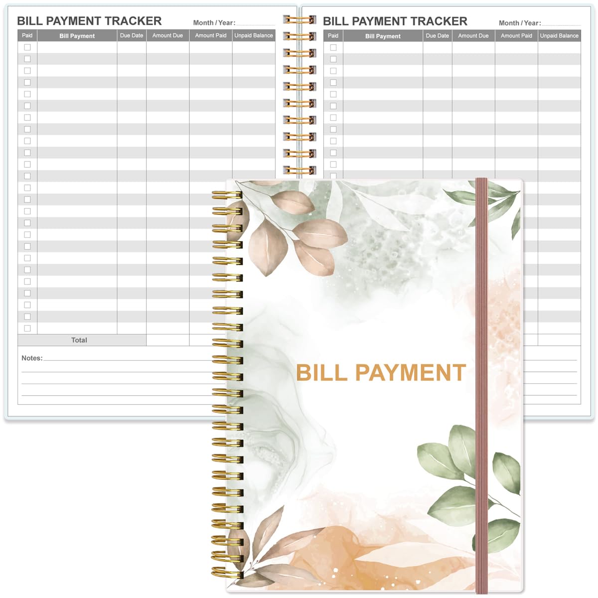Snapklik.com : Bill Payment Tracker Notebook - Monthly Bill Organizer ...