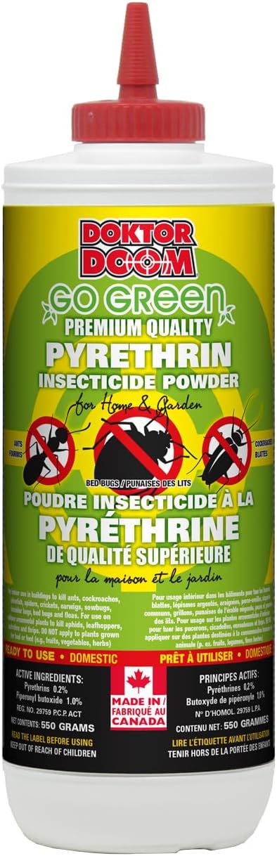 Doktor Doom Go Green Premium Quality Pyrethrin Insecticide Powder, 550g ...