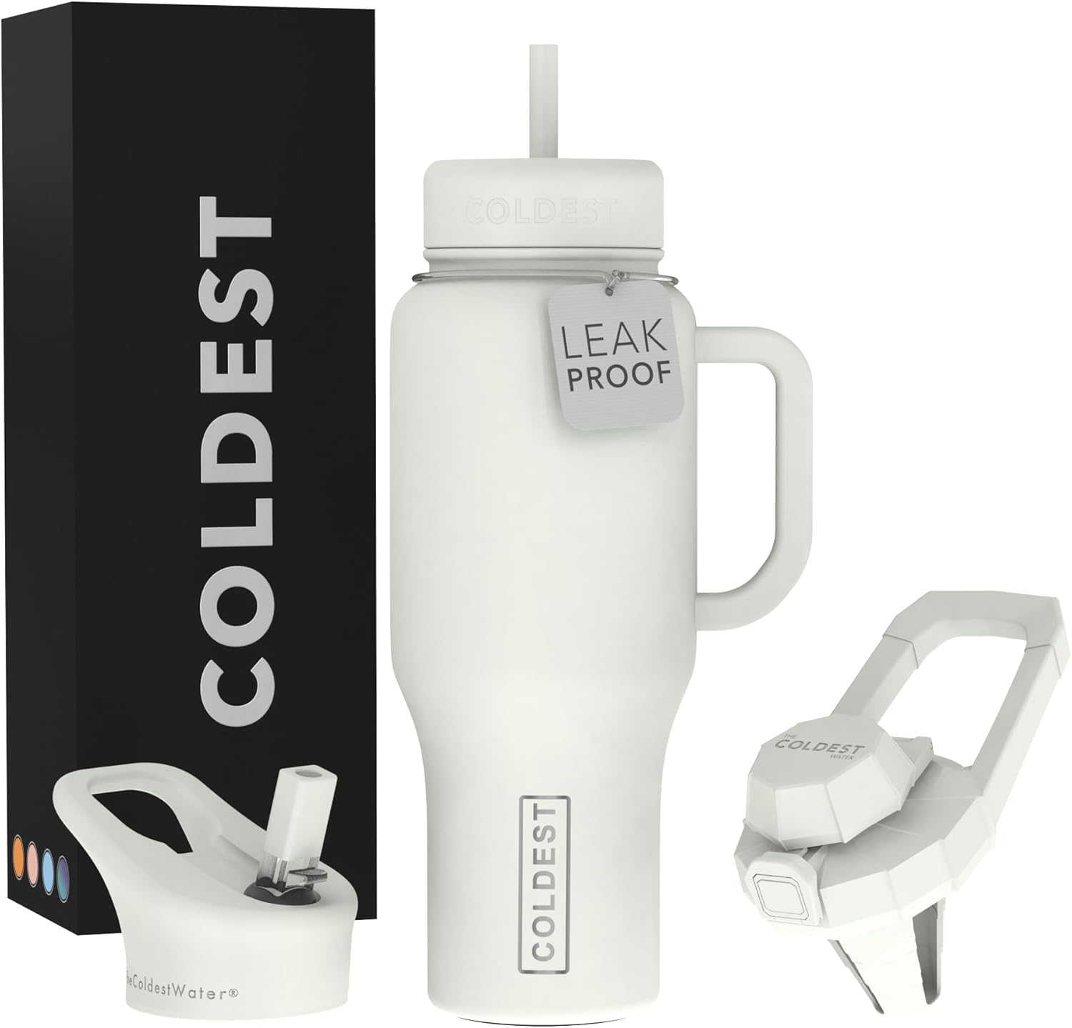 Amazon.com: Coldest 40 oz Tumbler with Handle and Straw - 100% Leak ...