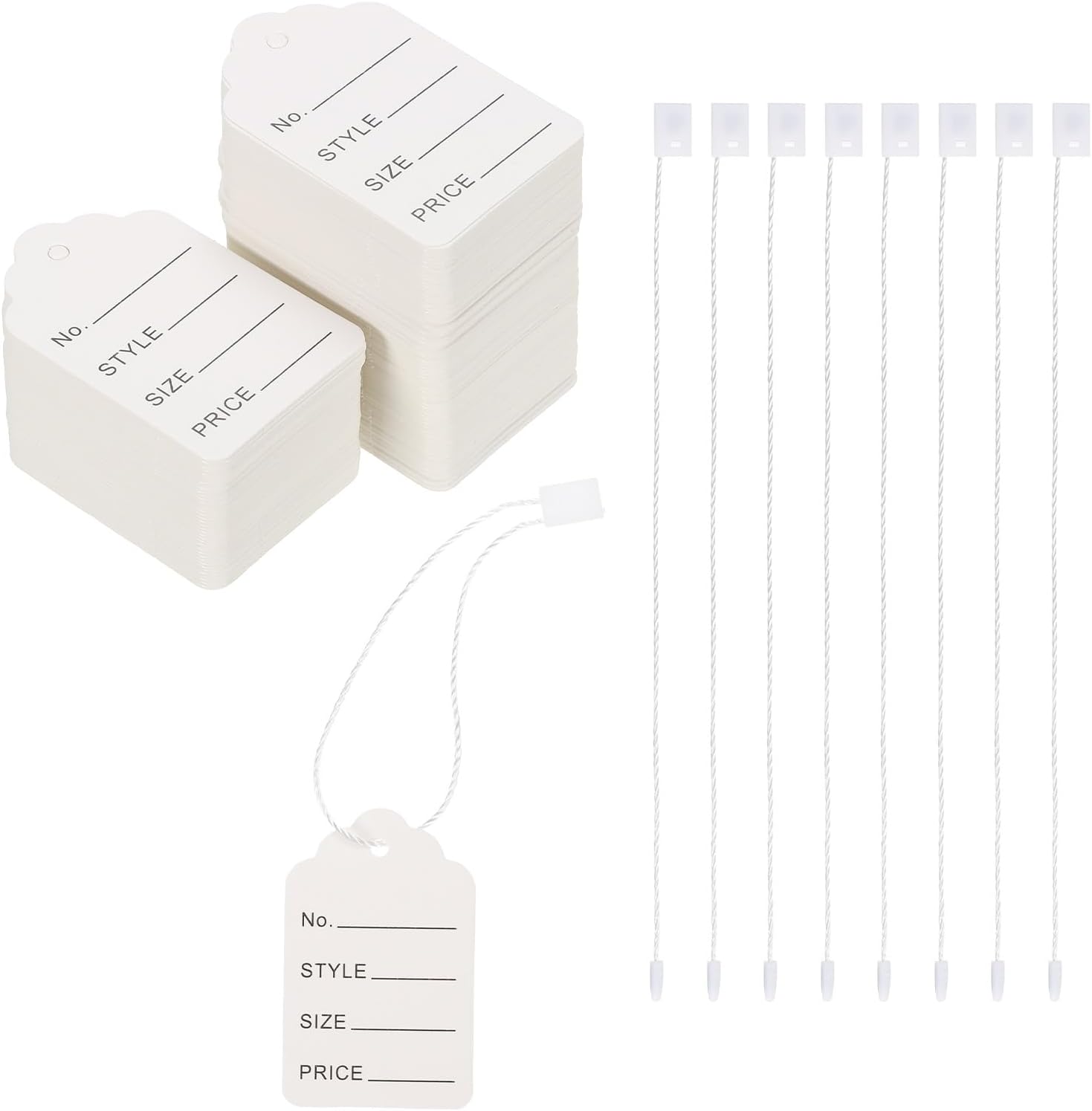 PATIKIL Price Tags and Hang Tag String Clothing Price Marking Tag, 2"x1 ...