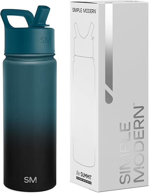Amazon.com: Simple Modern Kids Water Bottle with Straw Lid Vacuum ...