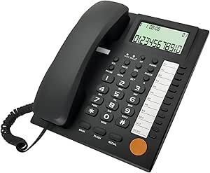 Big Button Telephone for Eldly Crystal Landline Trade Call Desk Display Caller Corded Telephone ...