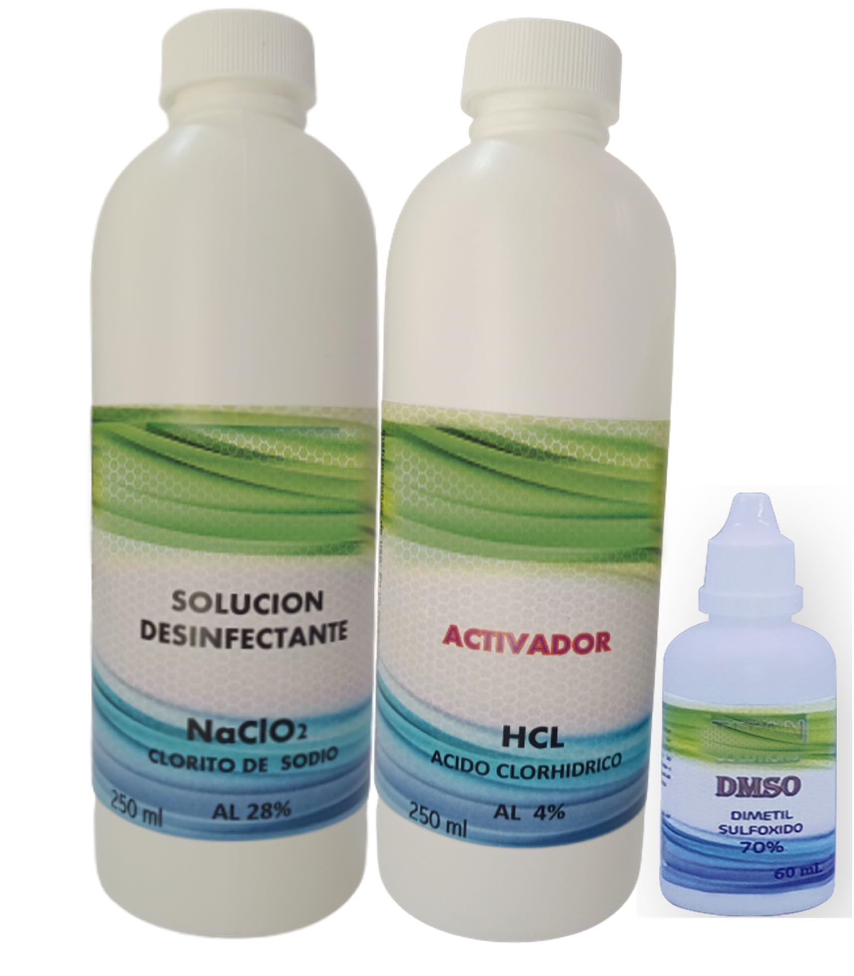 KIT CLORITO DE SODIO 28% 500 ML + DMSO 70% : Amazon.com.mx: Hogar y Cocina