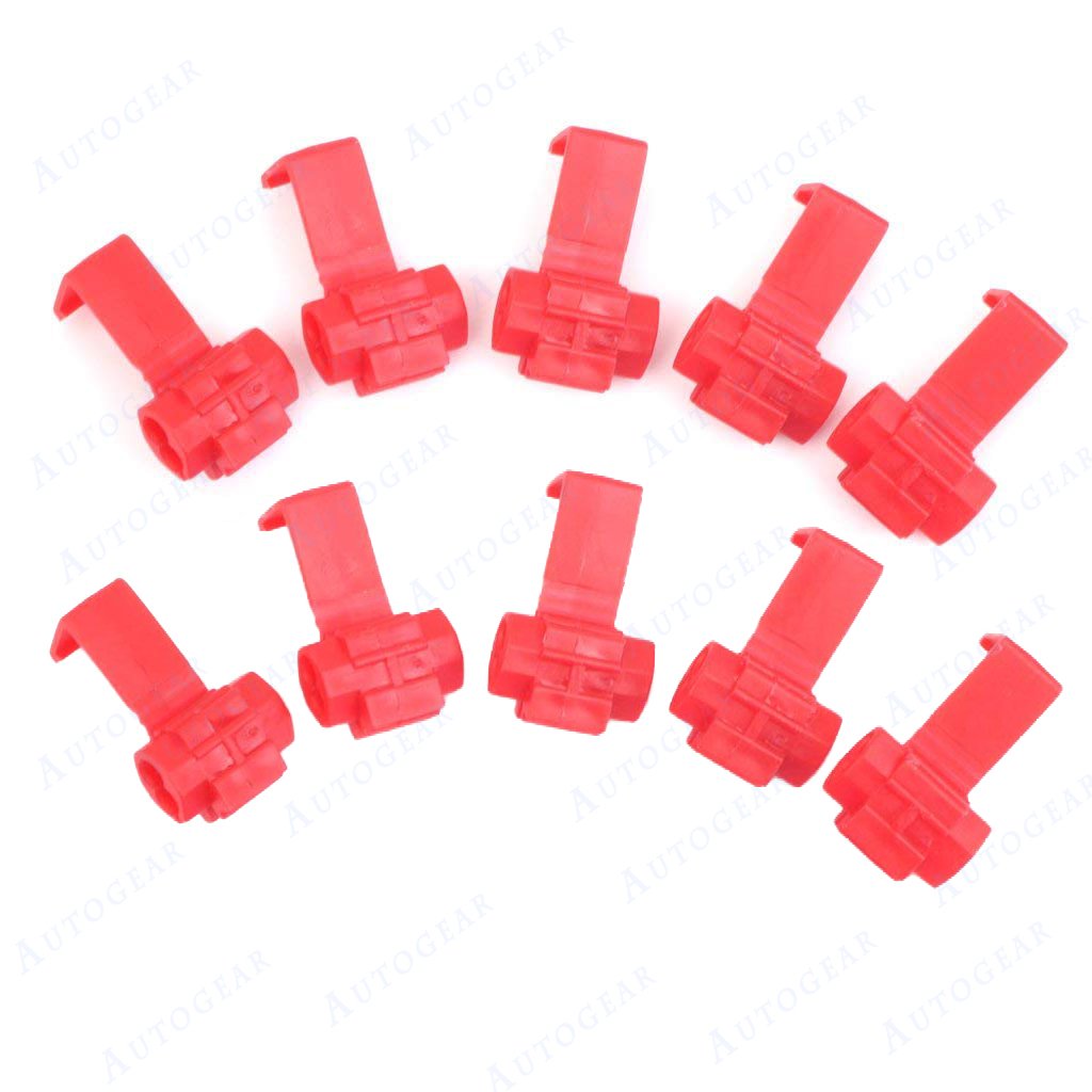 Auto Gear Quick Splice Wire Tap Connector 22-18 Gauge (Red) Pack of 10 ...