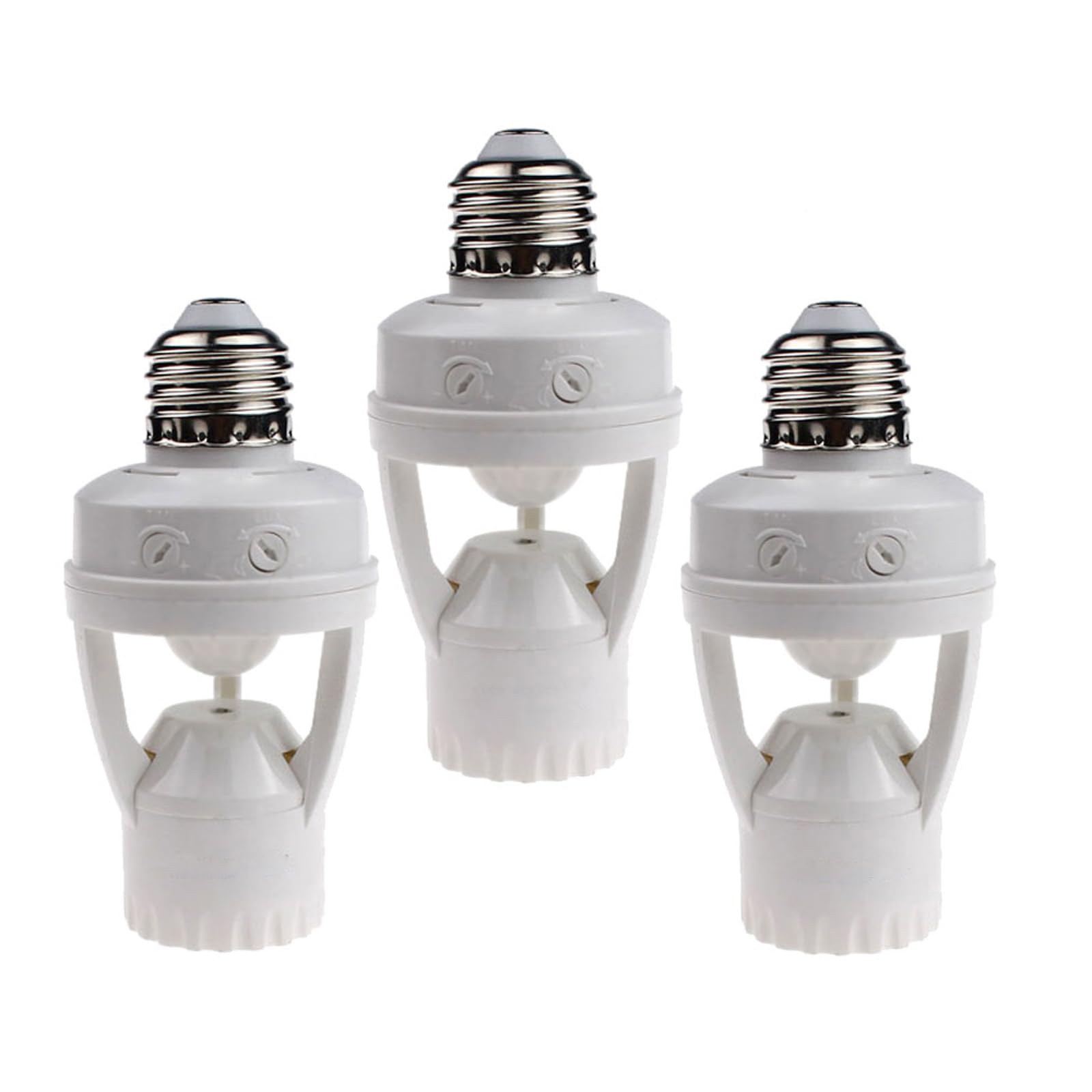 Snapklik.com : 3pcs Motion Sensor Light Sockets, E26/E27 Screw In ...