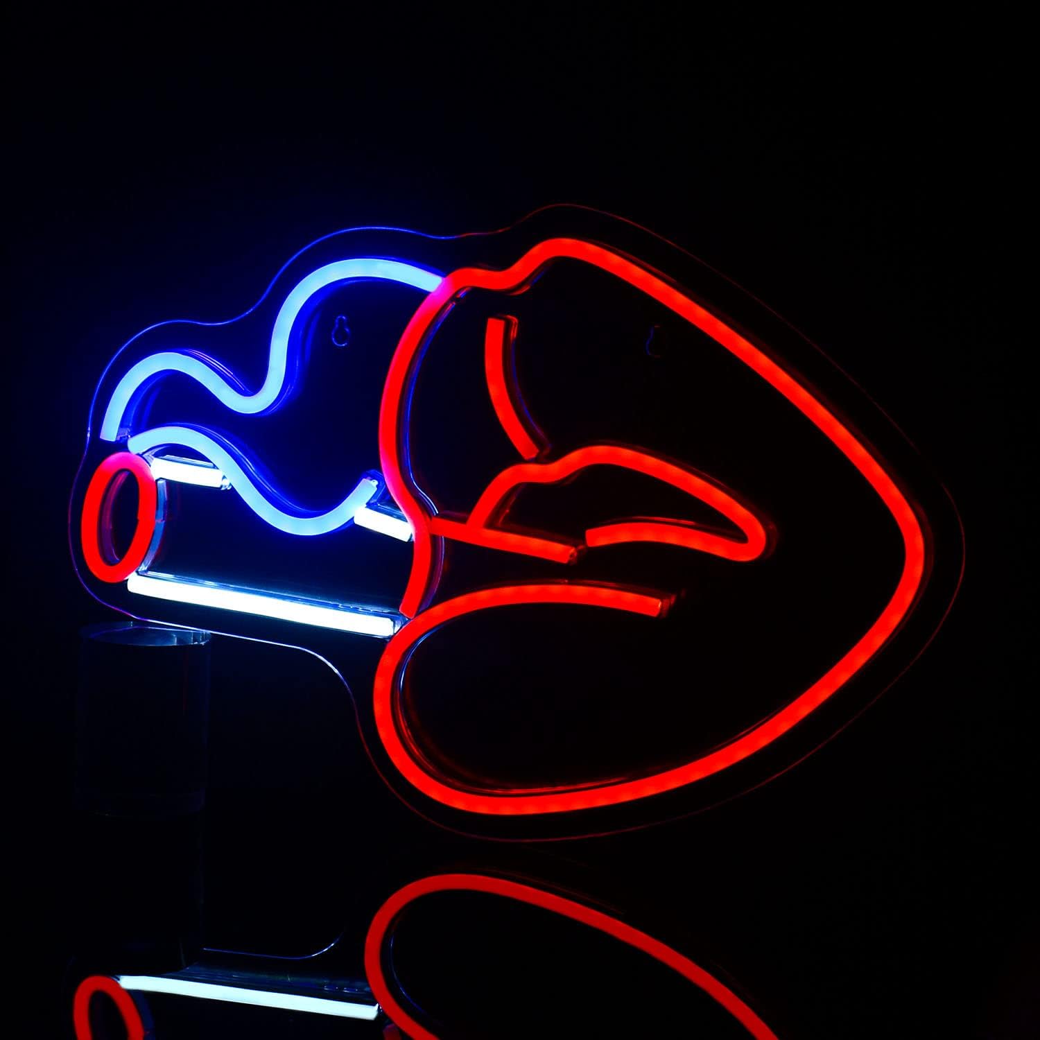 Amazon.com : WLHOPE Lip Neon Signs Red Led Neon Sign Sexy Lip Neon ...