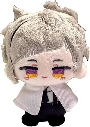 Amazon.com: Anime 4" Cute BSD Plush Bag Pendant Keychain, Dazai Osamu ...