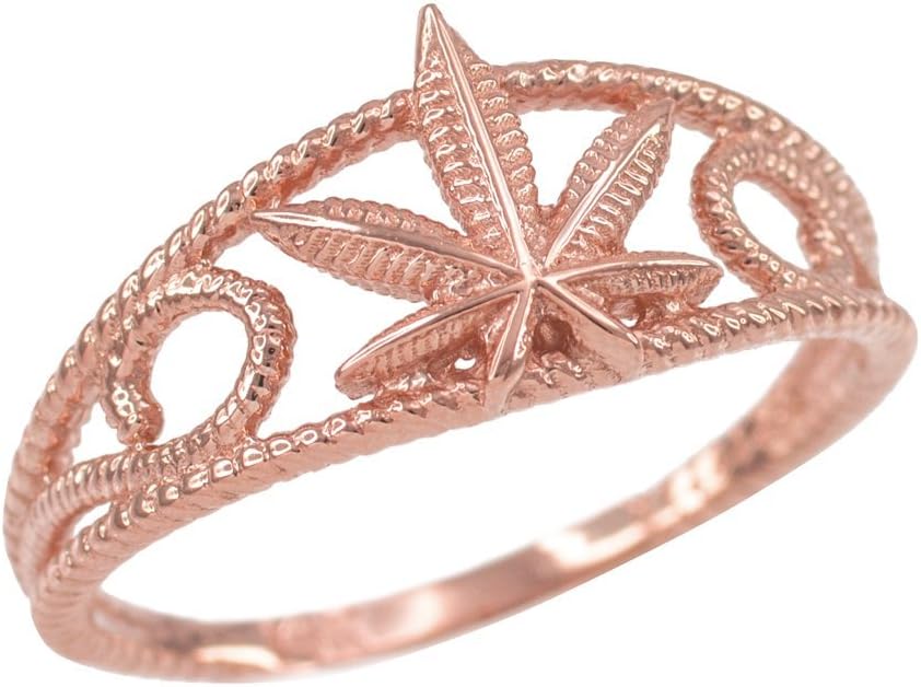 Modern Contemporary Rings High Polish 14k Rose Gold Filigree Rope Band ...