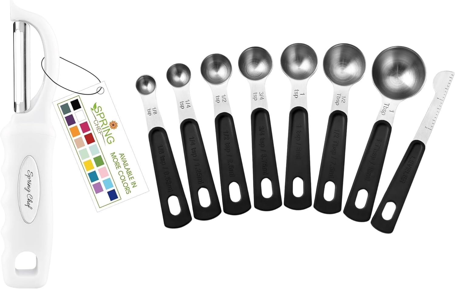 Amazon.com: Spring Chef Stainless Steel Swivel Vegetable Peeler, White ...