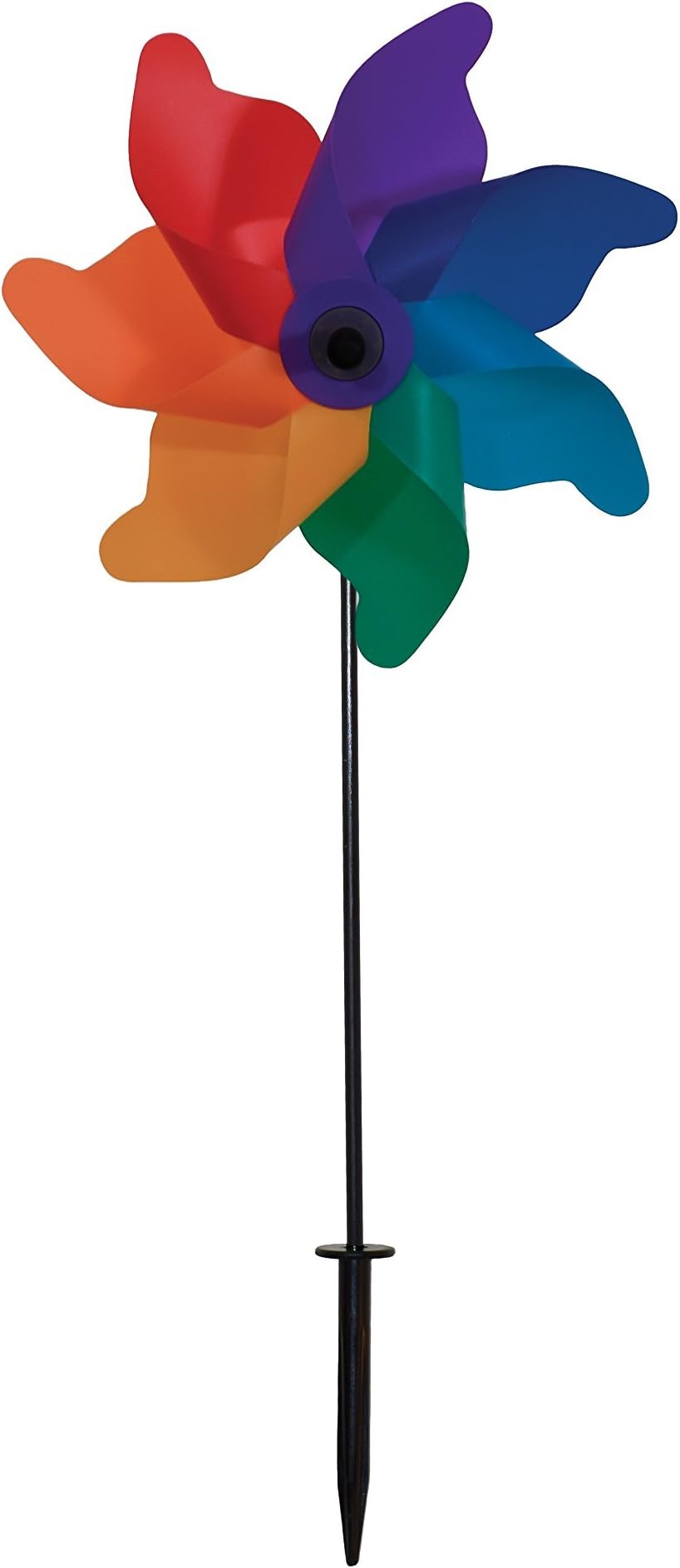 Amazon.com: Wind Pinwheels with Wooden Handle,Rainbow Windmill ...