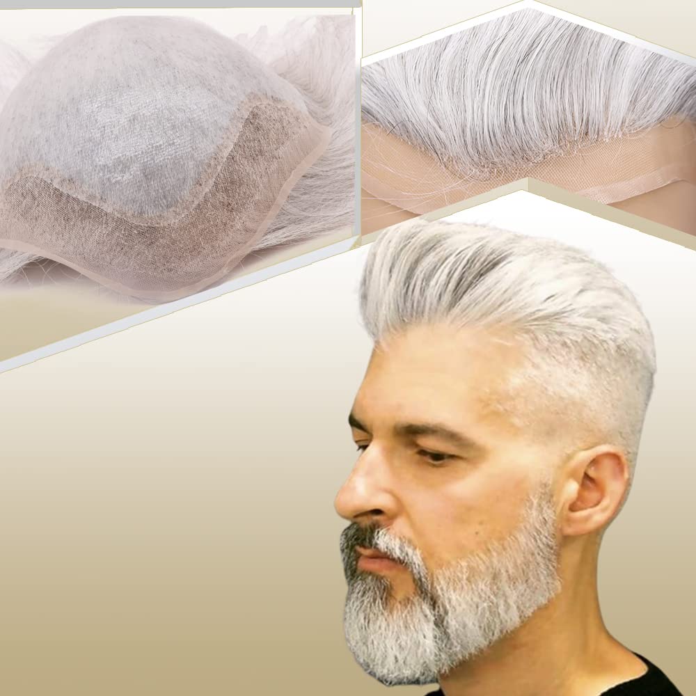 Amazon.com : Lishy Mens Toupee European Human hair Replacement for Men ...