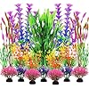 Amazon.com: QUOZUO Fish Tank Decorations Plants, 20pcs Aquarium ...
