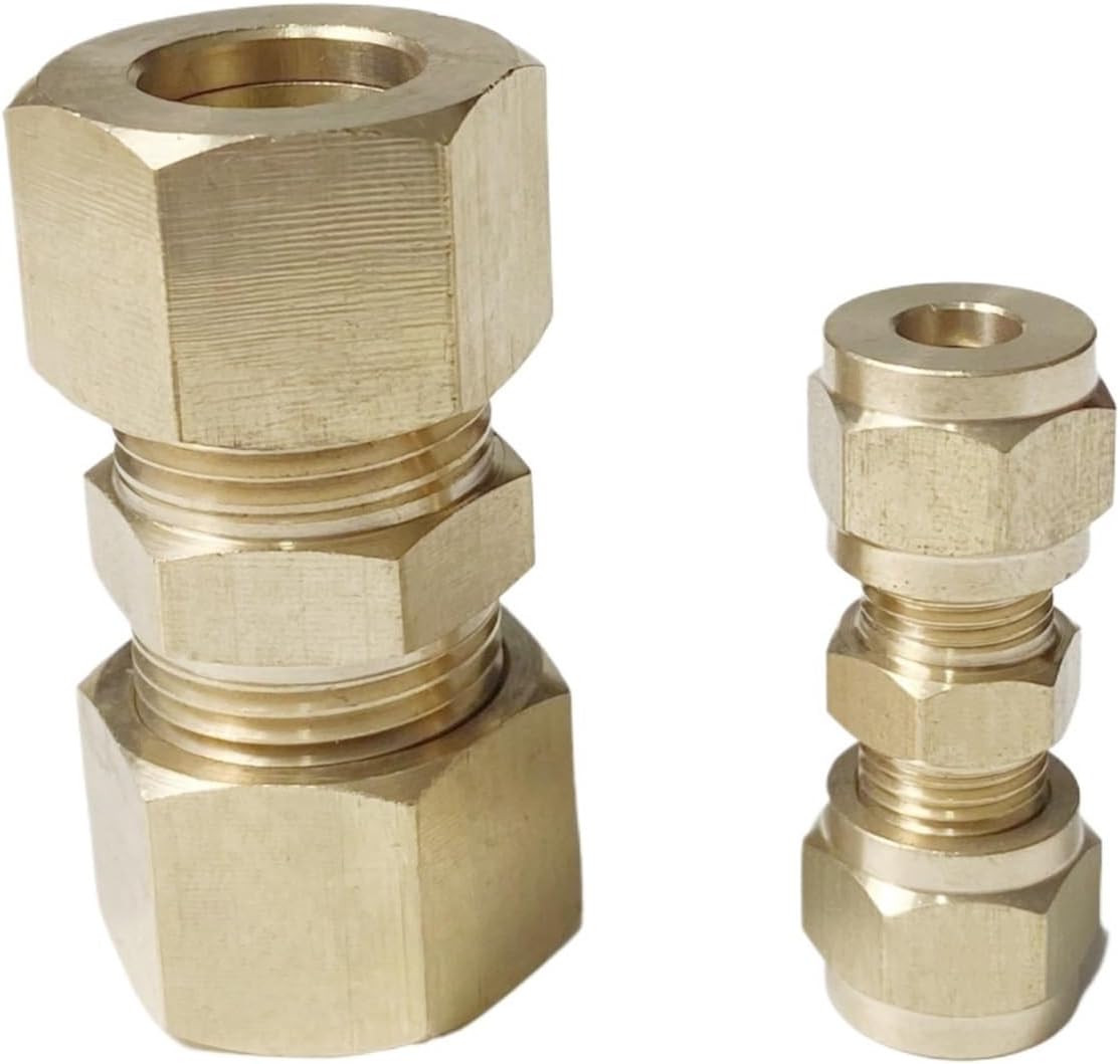 1pc Fit Tube OD 18mm Brass Compression Pipe Fitting Connector Adapter ...