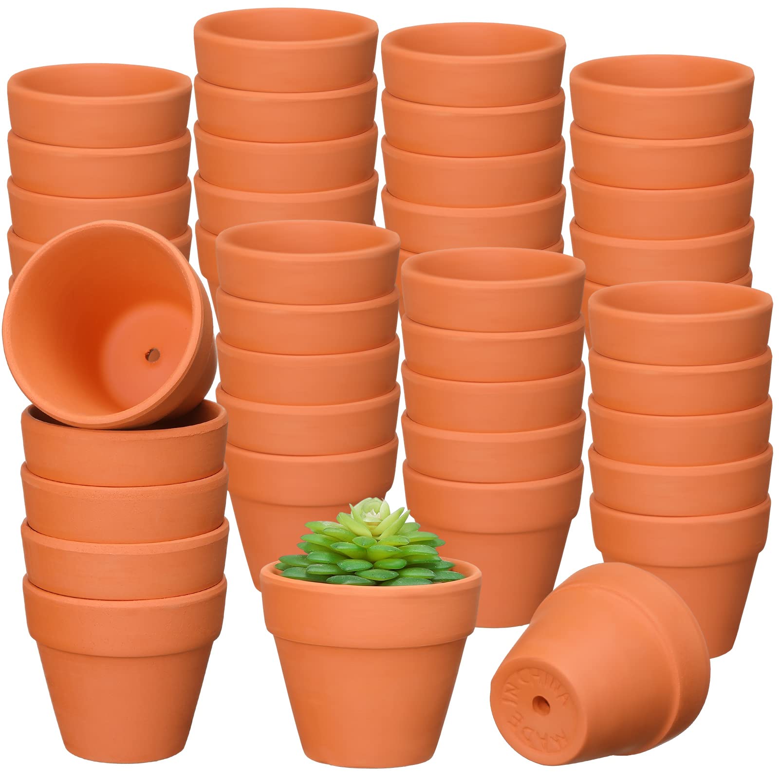Amazon.com: 32 Pcs Mini Clay Pots Small Terracotta Pots 2.76 Inch Mini ...