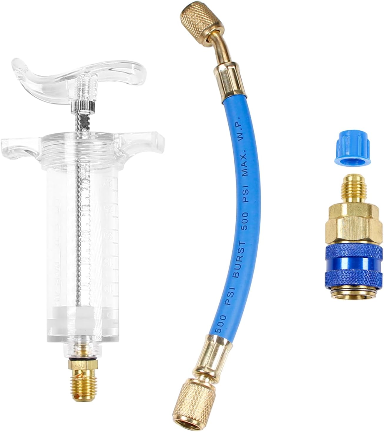 Amazon.com: YUEARN Oil and Dye Injectors Kit Hand Push Compressor Ac ...