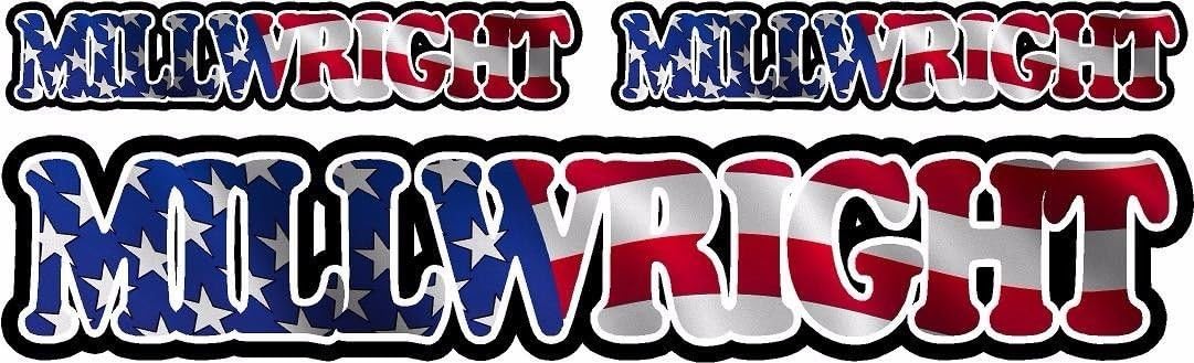 Amazon.com: Magnet 3 - Millwright American Flag Decal 6" 3" Pack USA ...