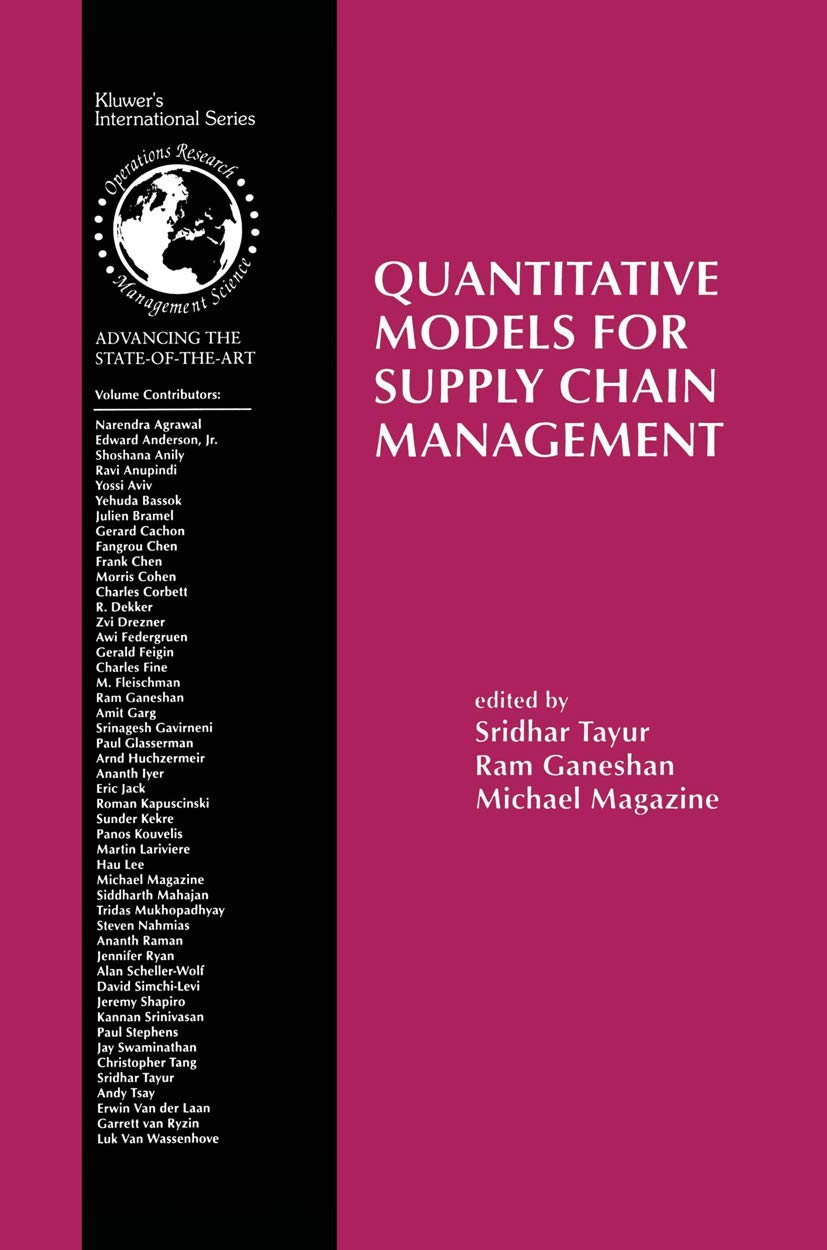 Quantitative Models for Supply Chain Management (International Series ...