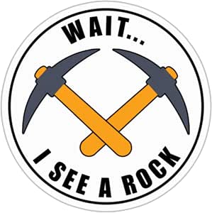 Amazon.com: Paleontologist Sticker Wait I See A Rock Geology Geologist ...