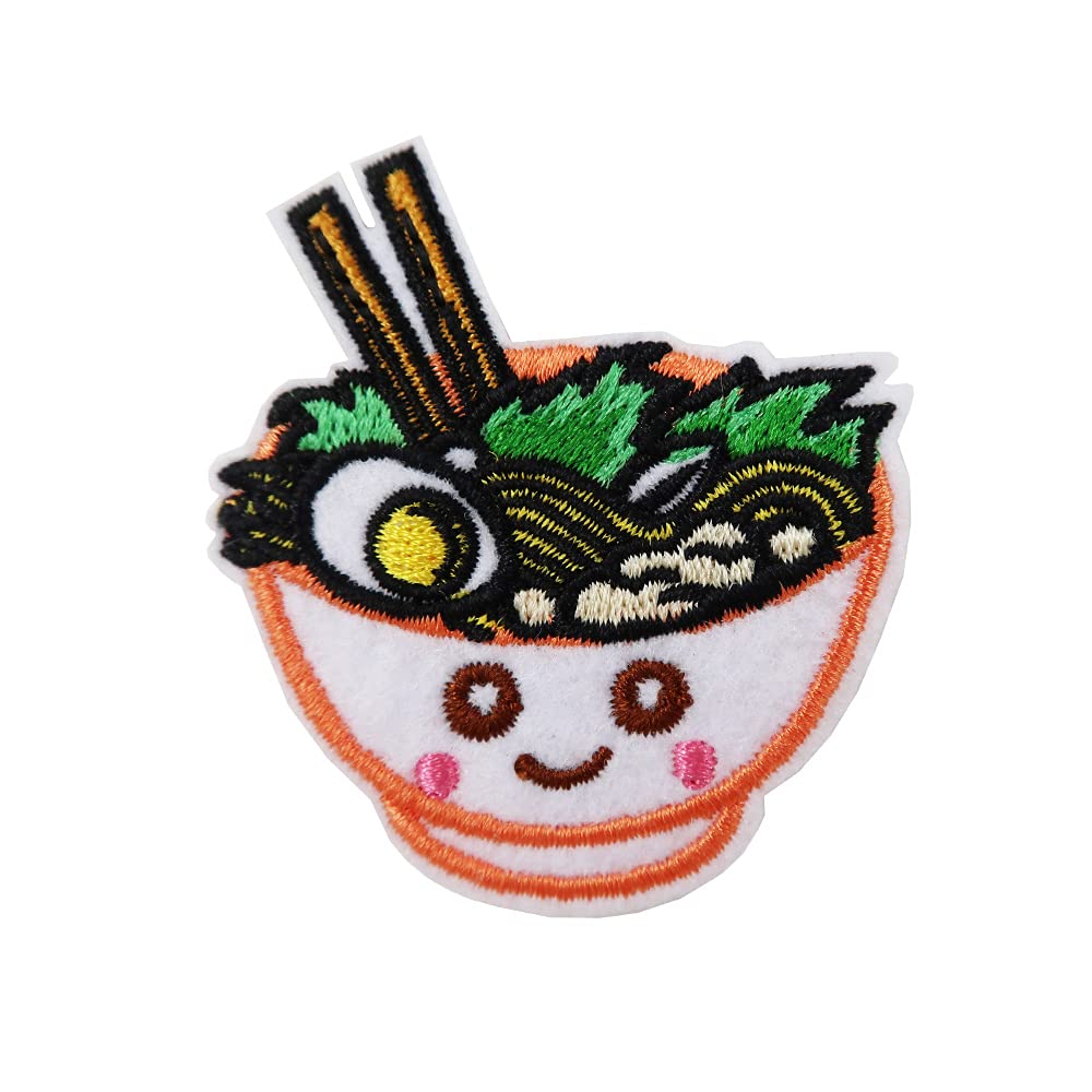 Amazon.com: Cute-Patch Japanese Noodle Ramen Embroidered Iron on Patch ...