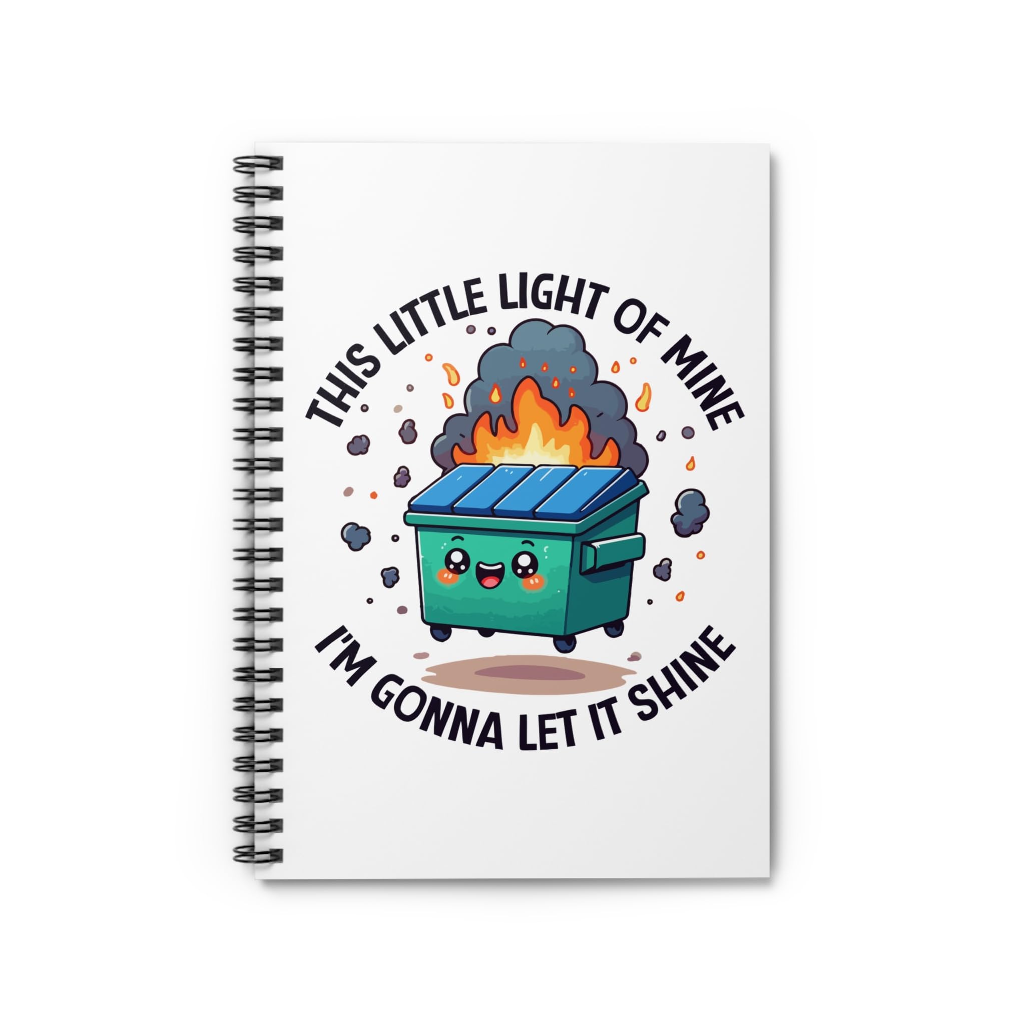Amazon.com : Dumpster Fire Spiral Notebook - Ruled Line, Journal, Diary ...