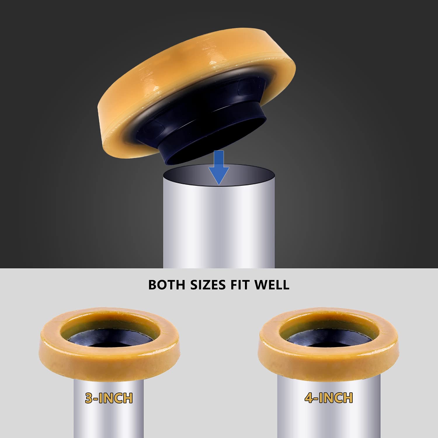 Snapklik.com : Boeemi Wax Ring Toilet Kit,Includes Flanges And Bolts ...