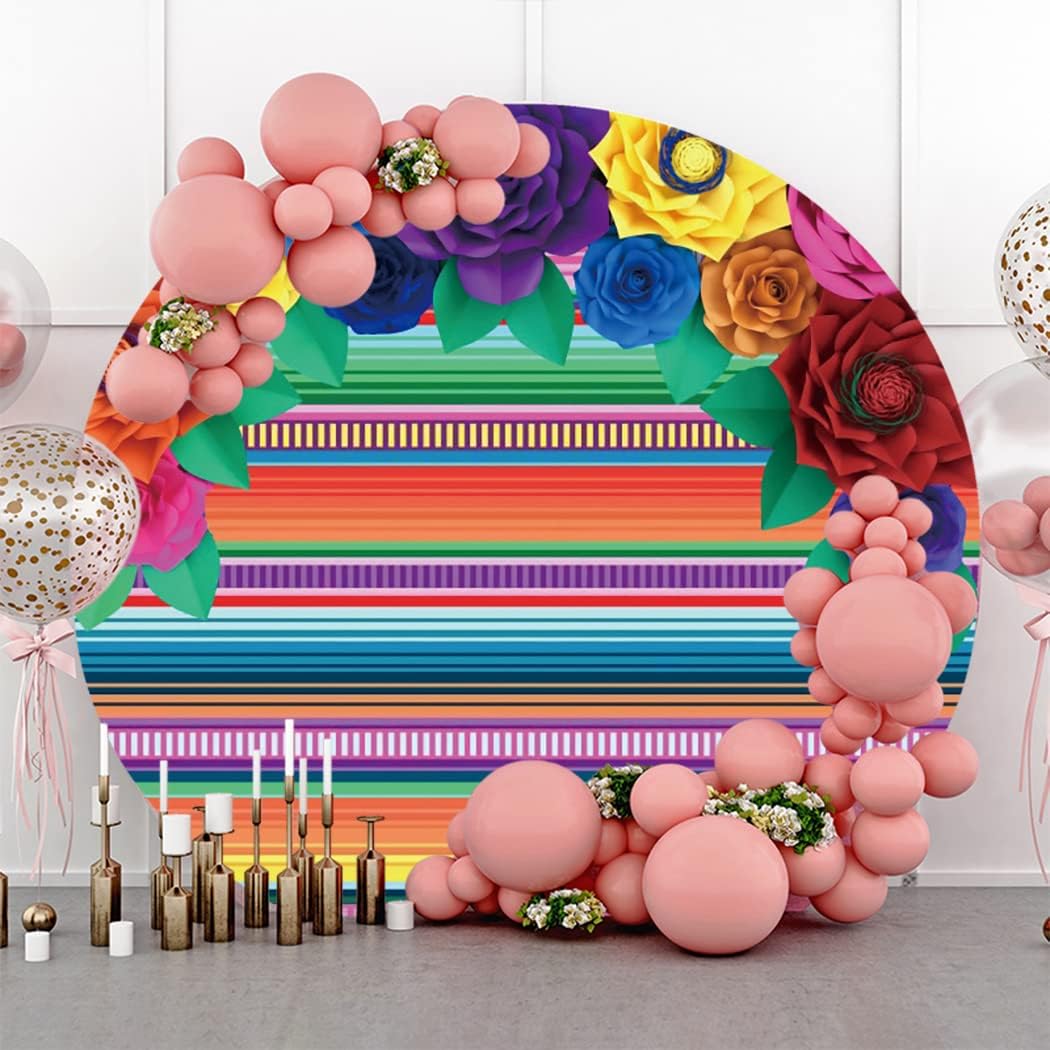 Amazon.com: AOFOTO 6.5x6.5ft Mexican Theme Party Striped Backdrop ...