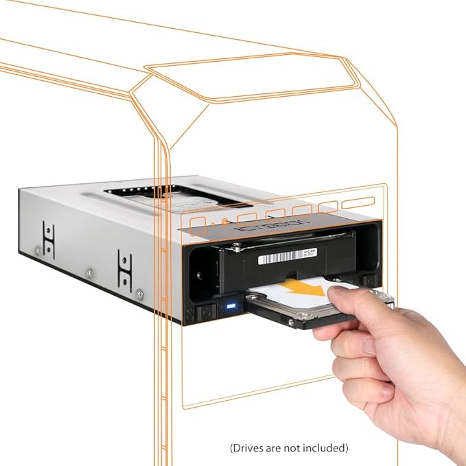Amazon.com: ICY DOCK Tray-Less 2.5" and 3.5" SATA SSD/HDD Docking ...