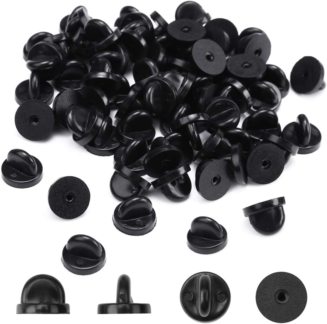 Amazon.com: Sutemribor Butterfly Clutch PVC Rubber Pin Backs Keepers ...