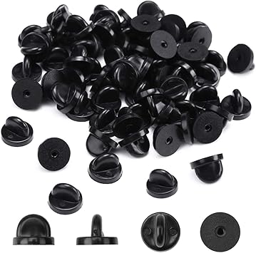 Amazon.com: Pin Backs Pin Keepers Pin Backings PVC Rubber Butterfly ...