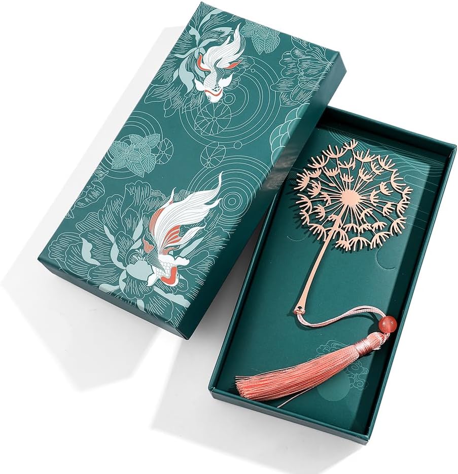 Amazon.com: Hollow Leaf Clove Pink Sunflower Bookmark, Stainless Steel ...