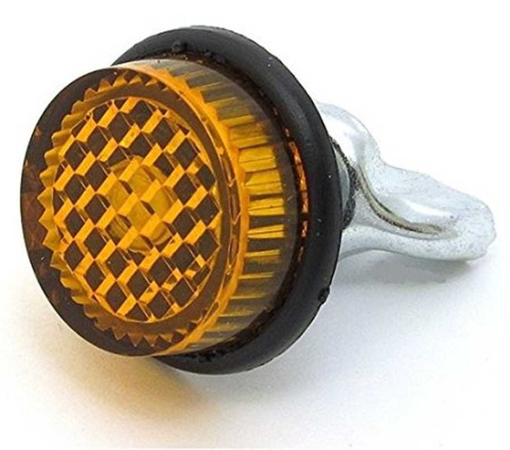 Snapklik.com : Amber Reflector Motorcycle License Plate Bolts