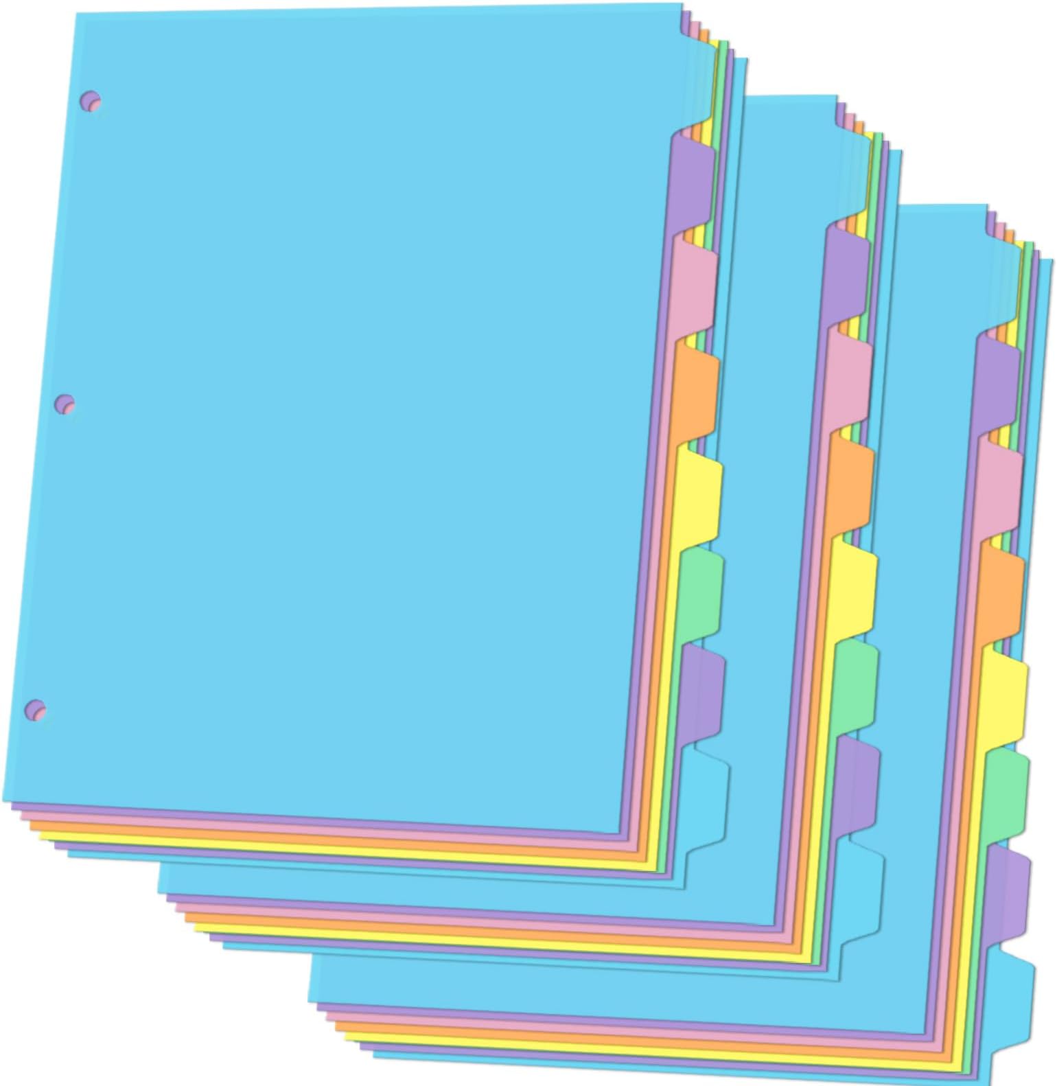 Amazon.com : 8-Tab Binder-Dividers with Tabs, Write & Erase Divider ...