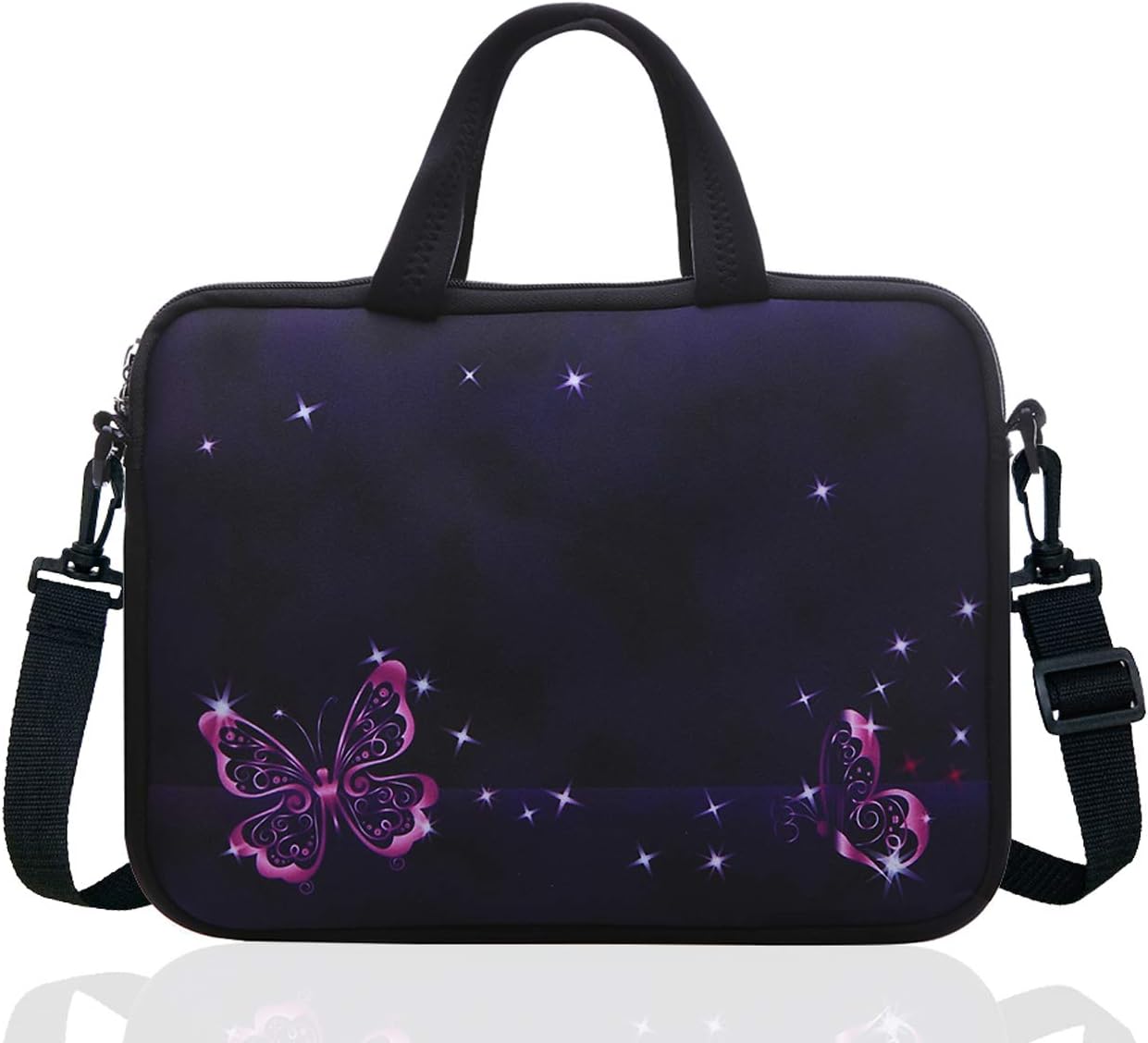 Amazon.com: 14 Inch Neoprene Laptop Sleeve Case Bag with shoulder strap ...